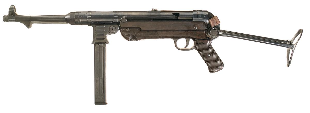 Desirable WWII German MP-40 Submachine Gun with Spare Magazines