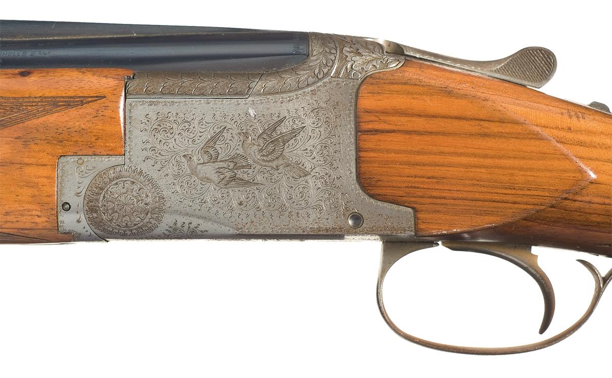 Funken Engraved and Signed Belgian Browning Engraved Pigeon Grade 20 ...