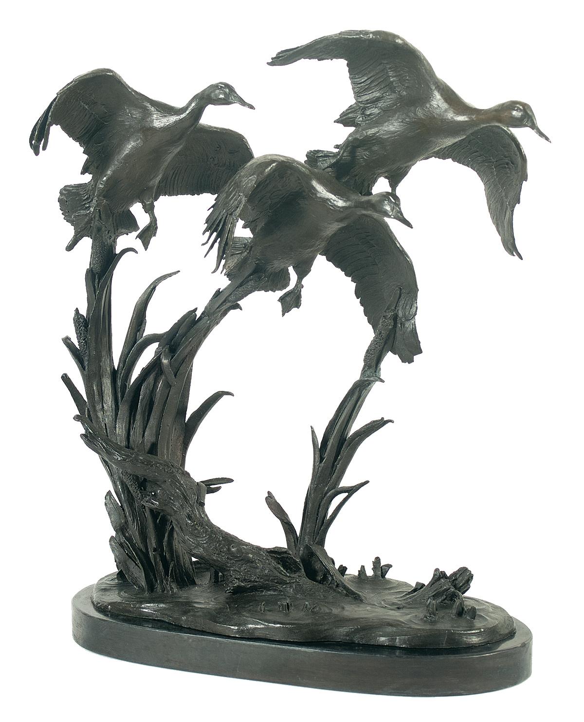 Bronze Sculpture of Flying Geese