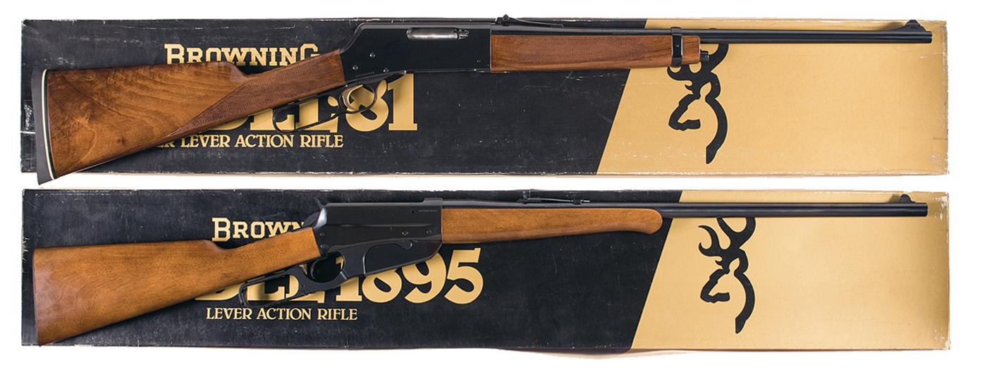 Two Browning Lever Action Rifles -A) Browning Model 81 BLR Lever Action ...