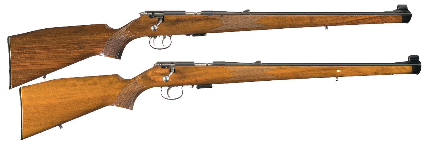 Two Anschutz Bolt Action Rifles -A) Anschutz Model 1418 Bolt Action ...