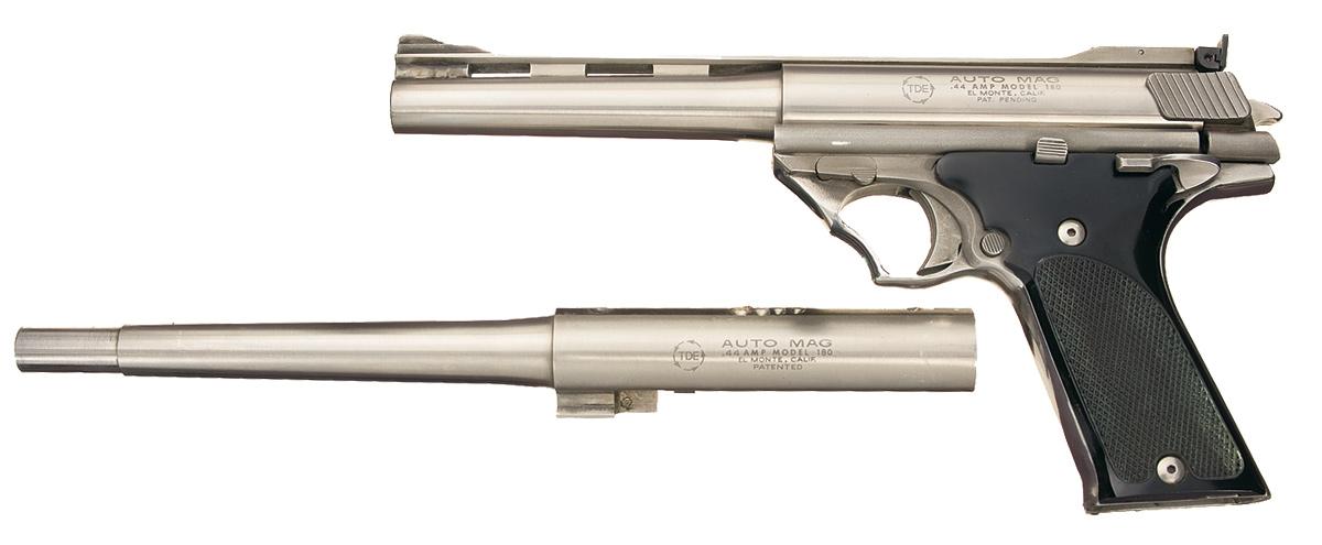 Auto Mag Model 180 Semi-Automatic Pistol in 44 AMP with Carrying Case ...