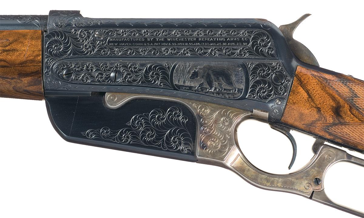 Beautifully Custom Relief Engraved Winchester Model 1895 Lever Action ...