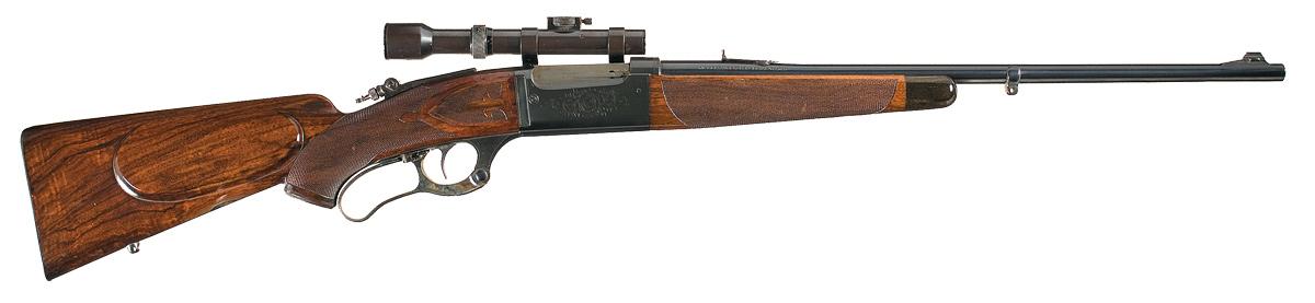 Engraved Savage Left Hand Model 99 Deluxe Rifle with Scope