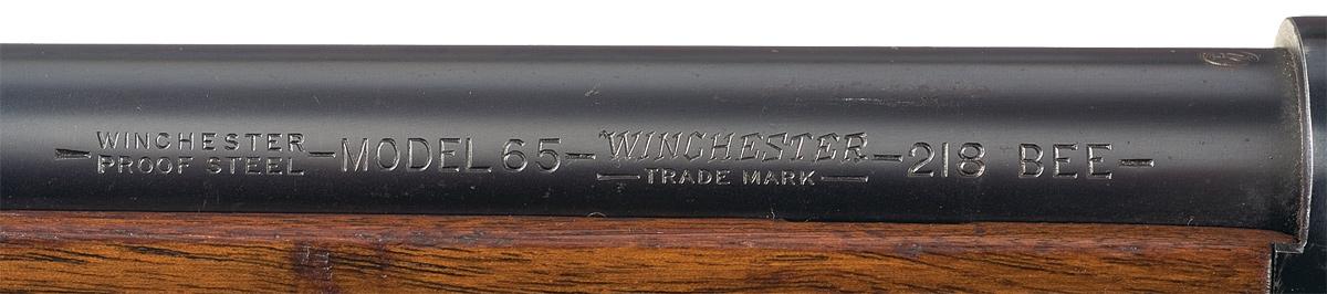 Desirable Winchester Model 65 Lever-Action Rifle in 218 BEE Caliber