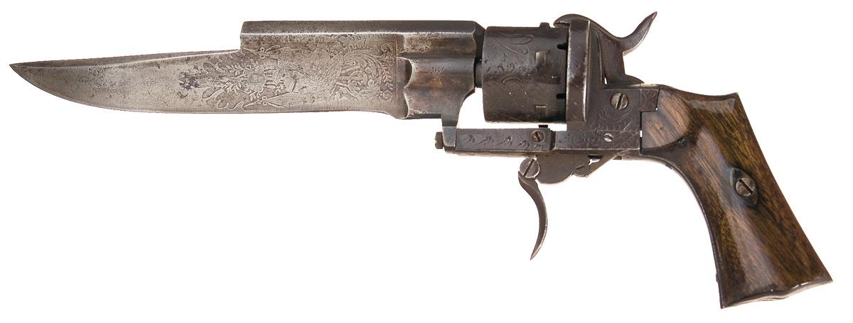 Rare Dumonthier Pinfire Knife Revolver