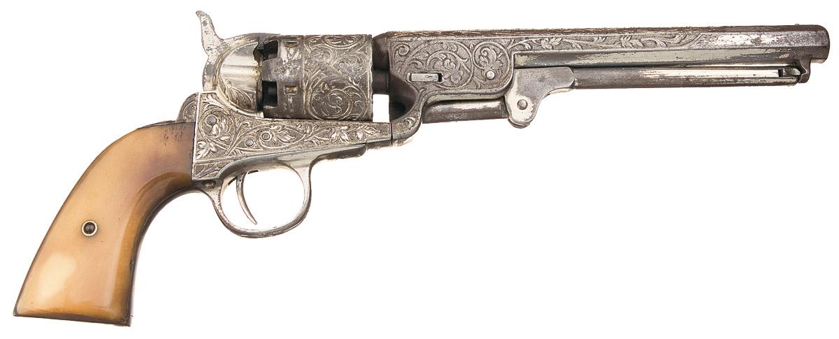 Fine Relief Engraved Colt Brevete Model 1851 Navy Revolver