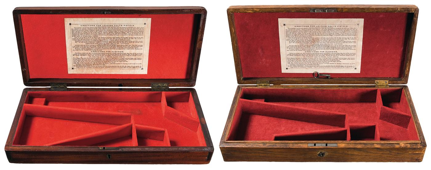 Two Reproduction Colt Dragoon Percussion Revolver Cases