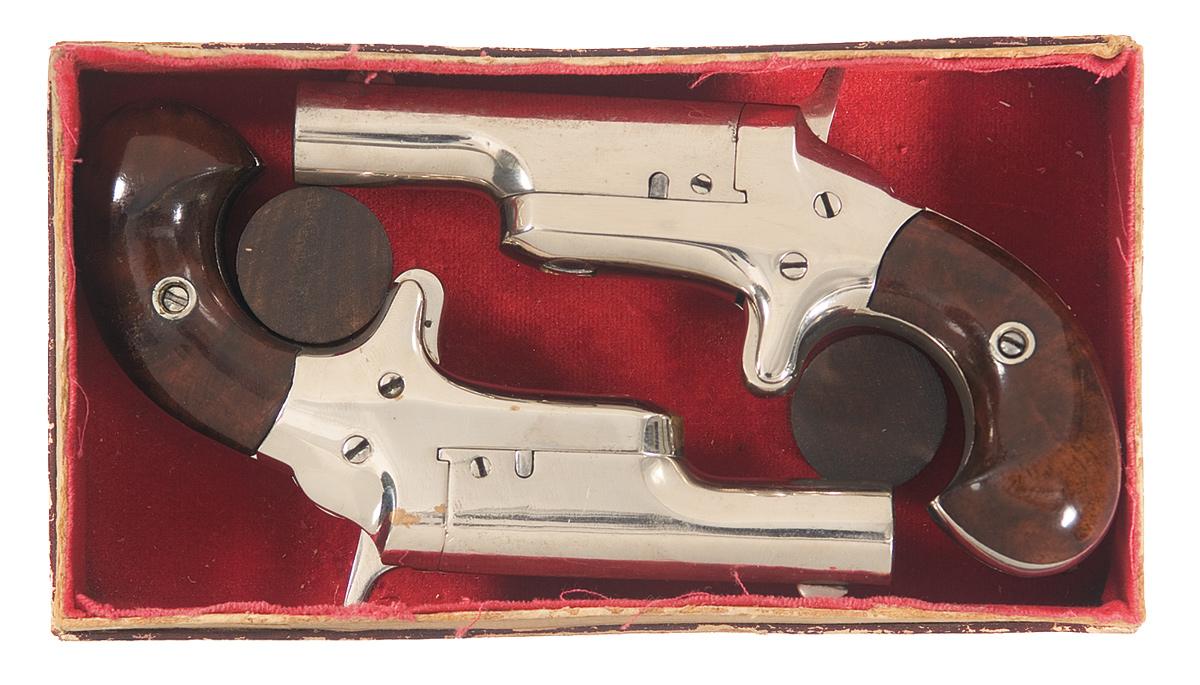 Pair of Scarce High Hammer Colt Third Model .41 Caliber Derringers with ...