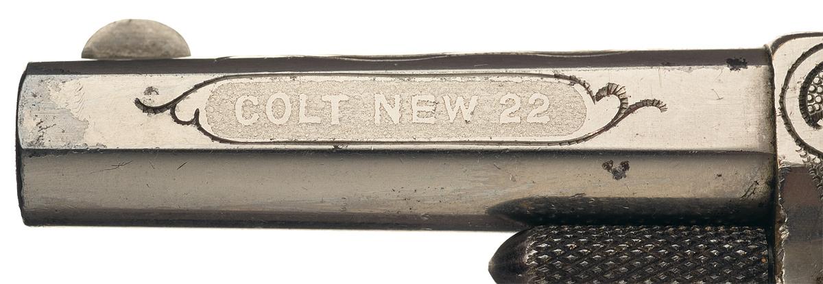 Excellent Factory Engraved Colt New Line 22 Revolver with Pearl Grips