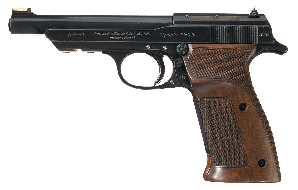 Pre-War Walther Model 1936 Olympia Jaeger Semi-Automatic Target Pistol