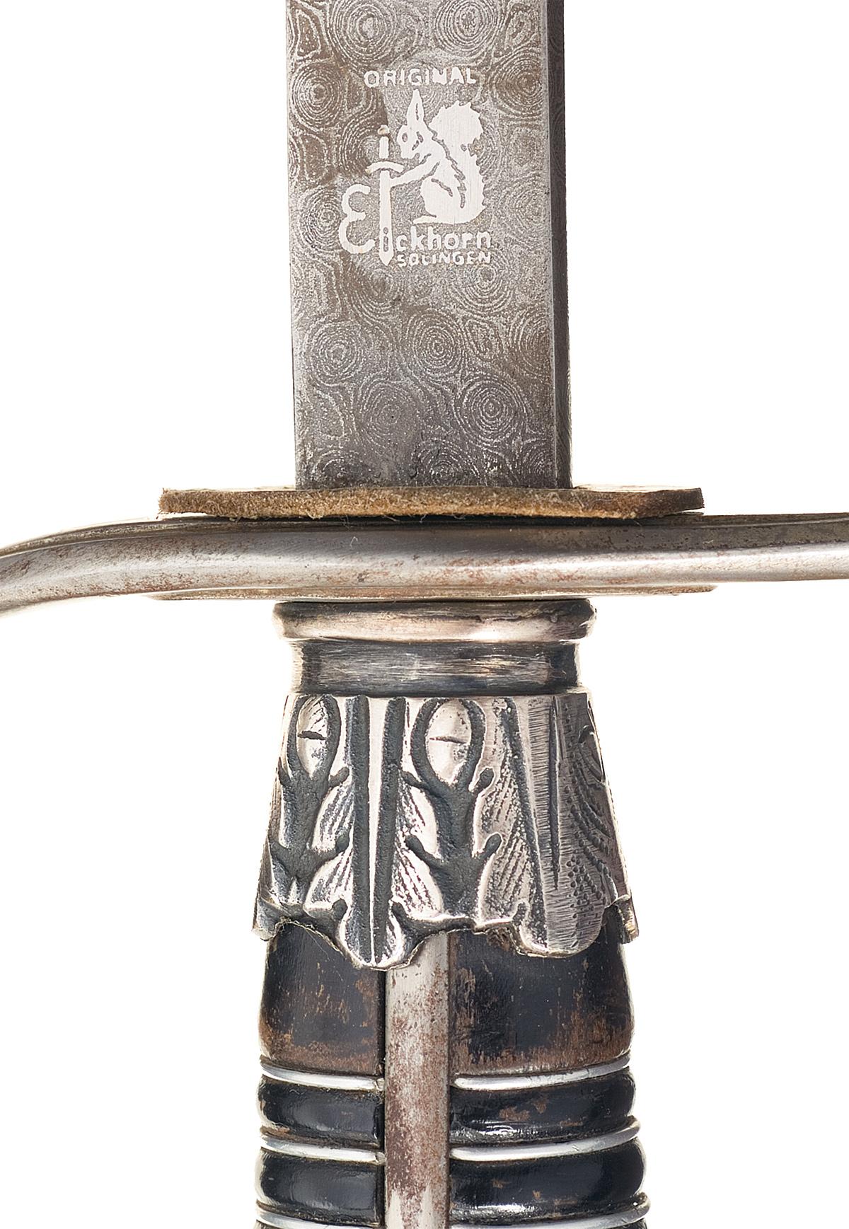 Very Rare Nazi SS Officer's Sword with Named SS Officer, Damascus Blade