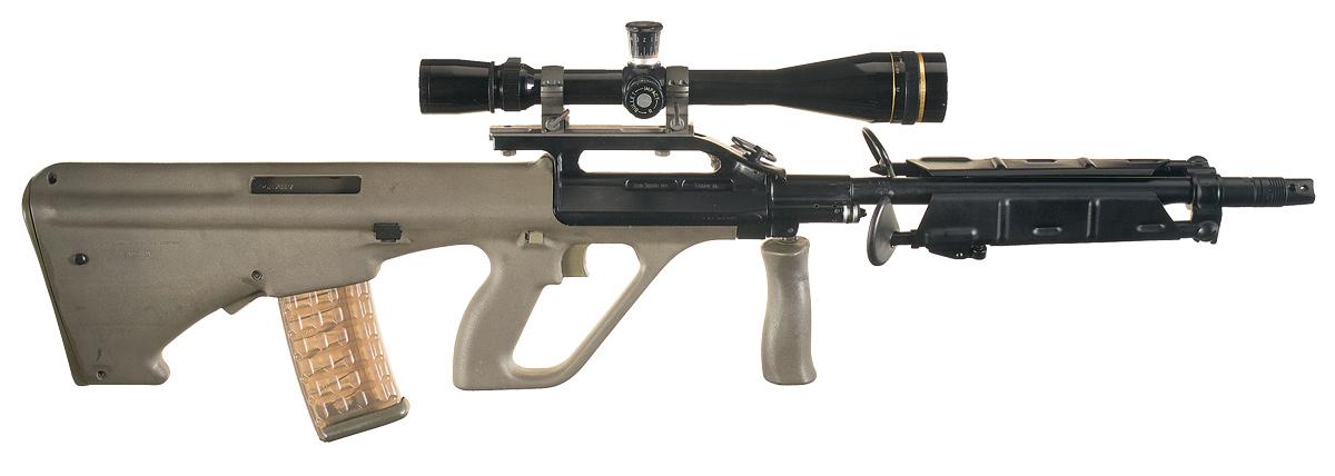 Steyr Model Aug Semi-Automatic Rifle with Scope and Bipod