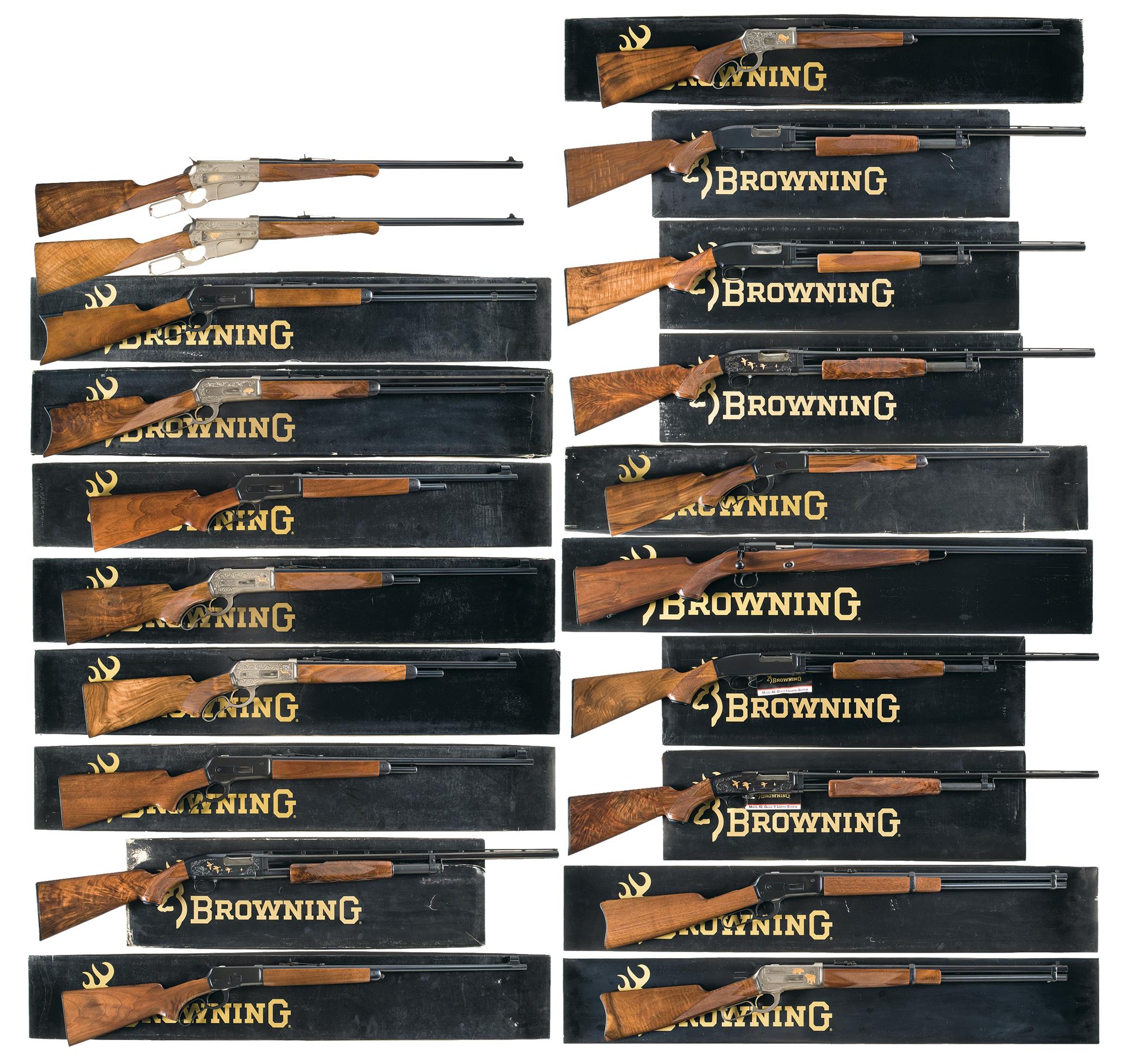 Rare Collector's Set of Twenty Browning Shotguns and Rifles -A) Signed ...