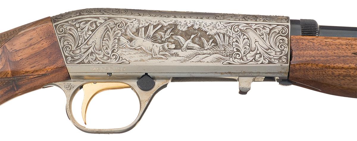 Signed Engraved Browning Grade III .22 Caliber Semi Automatic Rifle