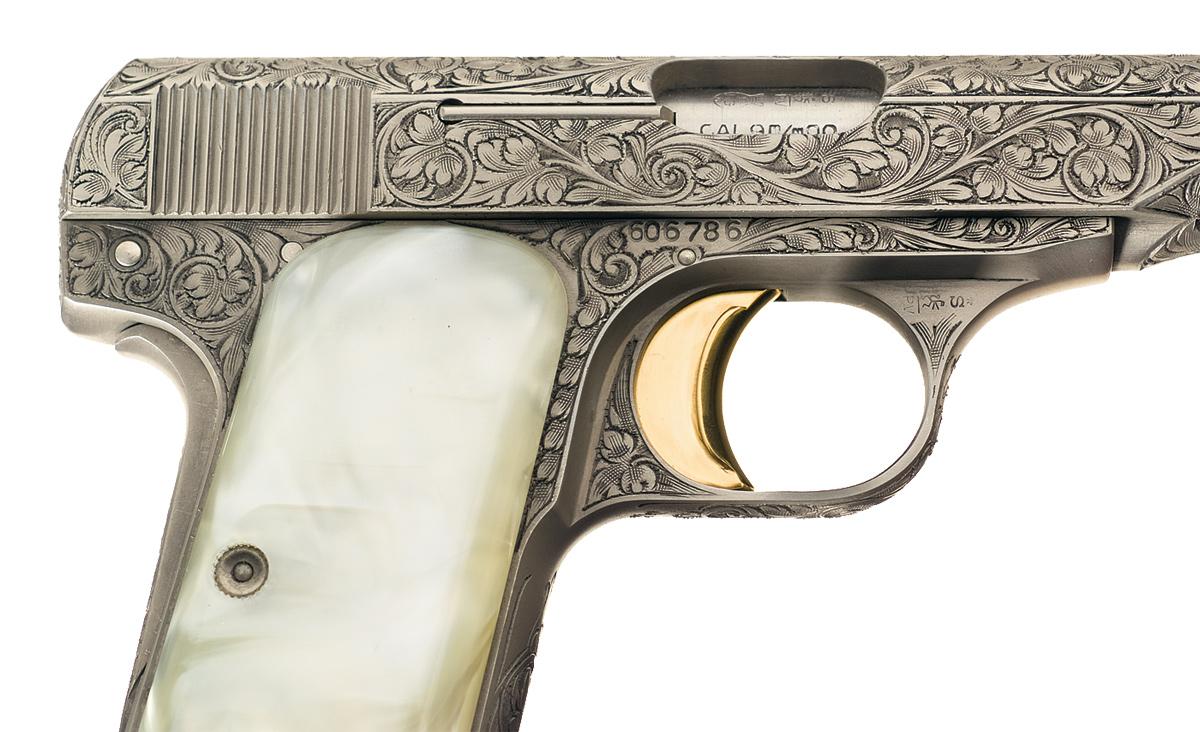 Excellent Cased Factory Engraved Belgium Browning Renaissance Pistol ...