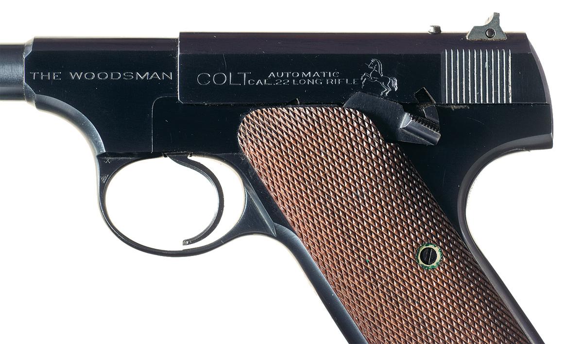 Excellent Colt Woodsman First Series Target Model Semi Automatic Pistol ...