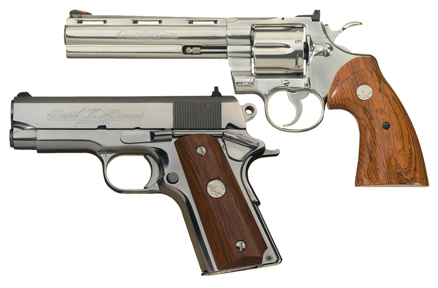 Colt Double Diamond Handgun Set -A) Colt Double Diamond Diamondback ...