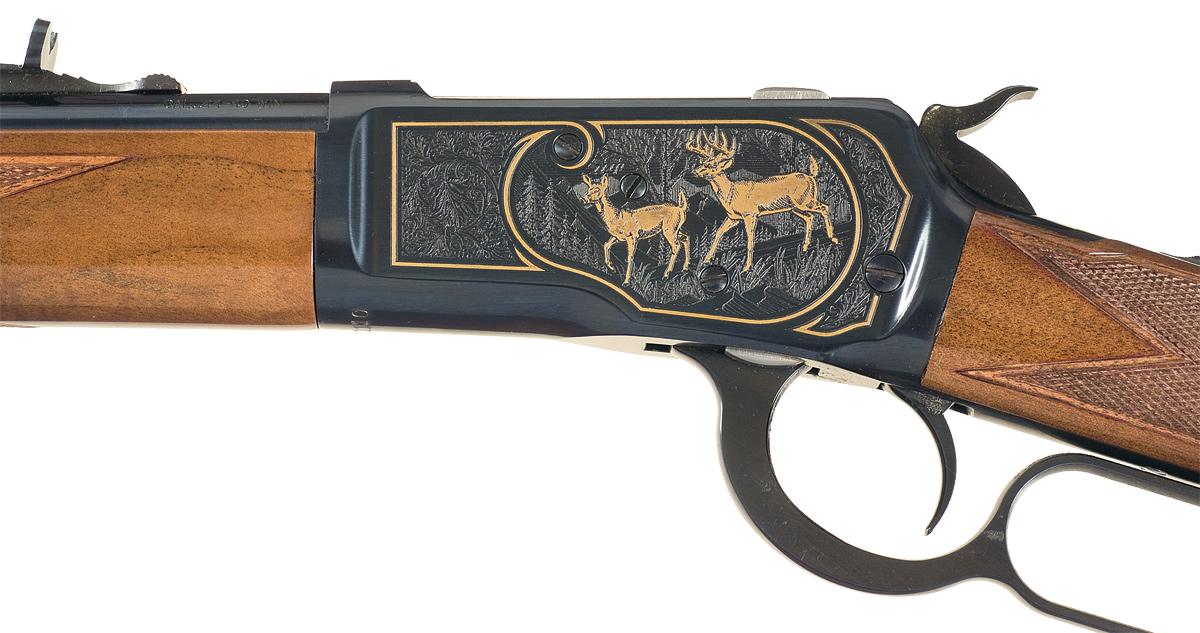 Engraved Winchester Model 1892 High Grade Lever Action Rifle with Box