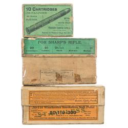 Three Various Boxes of Vintage Rifle Cartridges