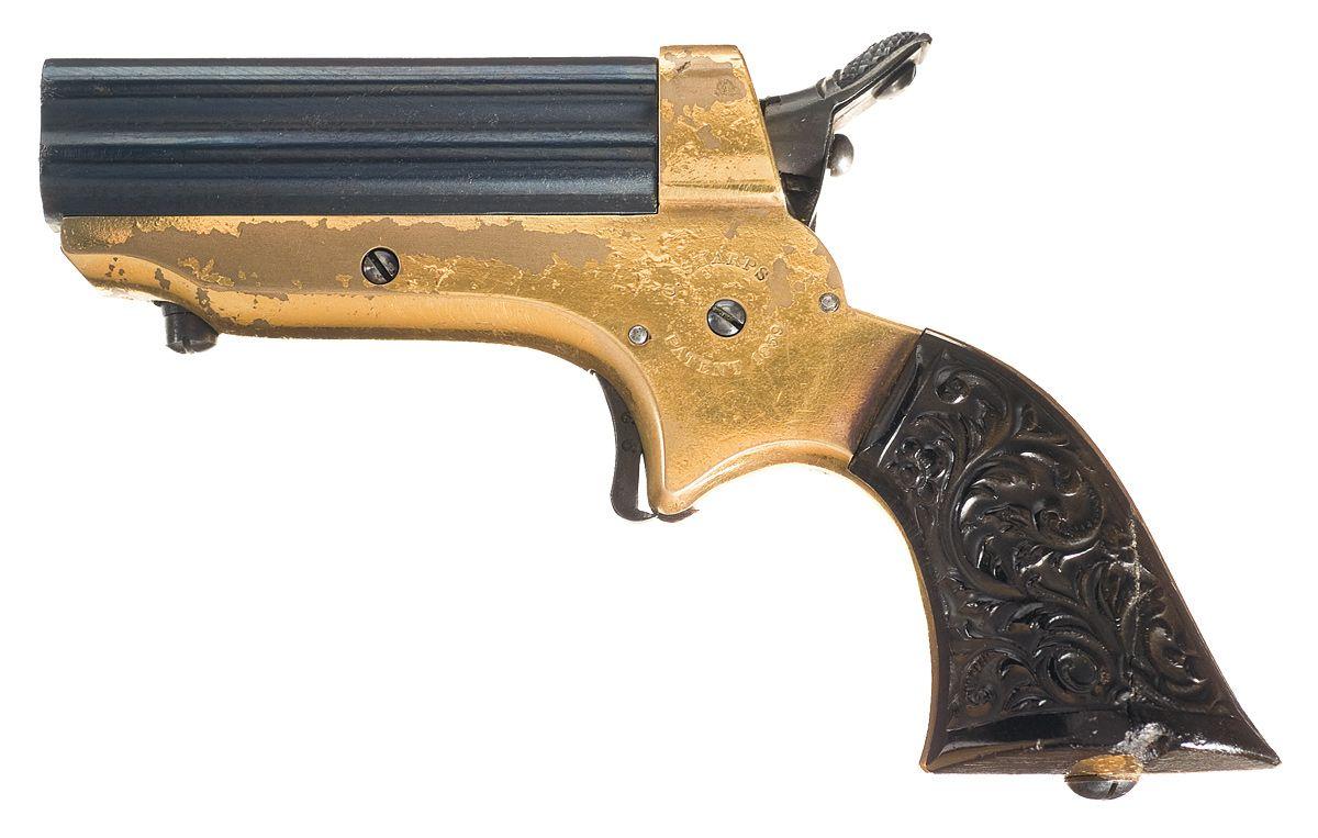 Sharps Model 1A Four Barrel Pepperbox Pistol with Gold Finish