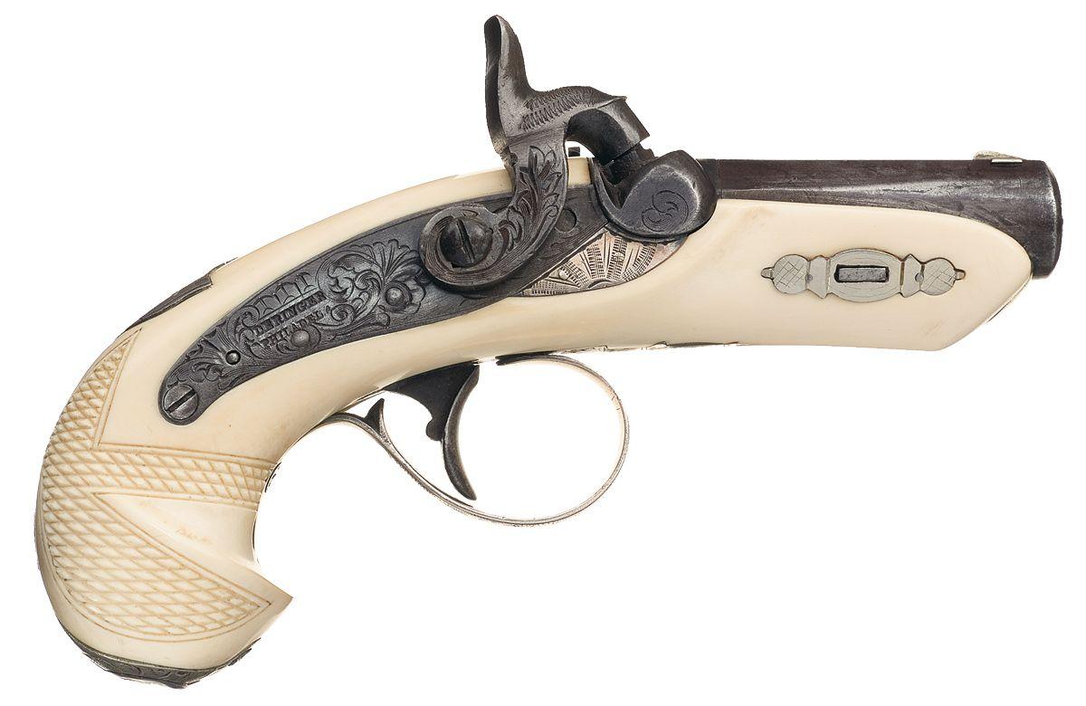 Extremely Rare Ivory Stocked Henry Deringer Philadelphia Percussion Pistol