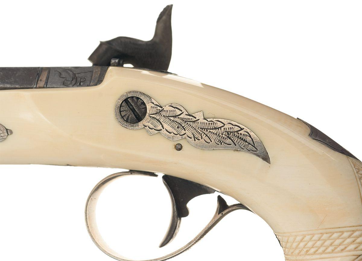 Extremely Rare Ivory Stocked Henry Deringer Philadelphia Percussion Pistol