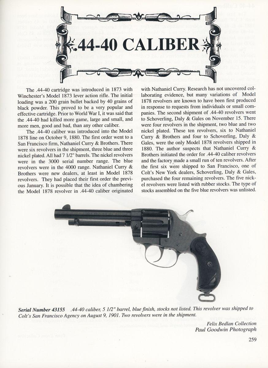 Exceptional Model 1878 "Colt Frontier Six Shooter" Double Action Revolver