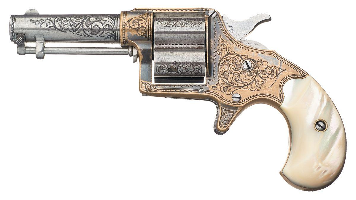 Fine Engraved, First Year Production, Colt Cloverleaf House Model ...
