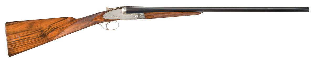 Engraved Piotti Custom Side Lock Double Barrel Shotgun