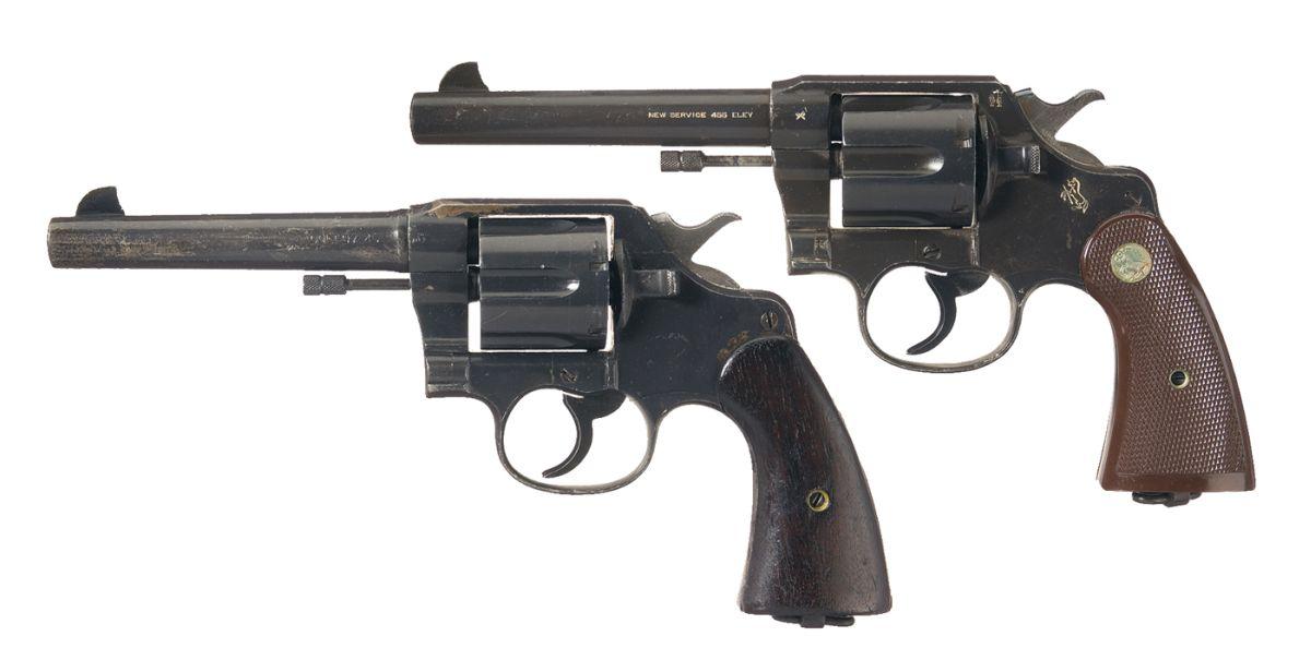 Two Colt Double Action Revolvers -A) Canadian Colt New Service Model ...