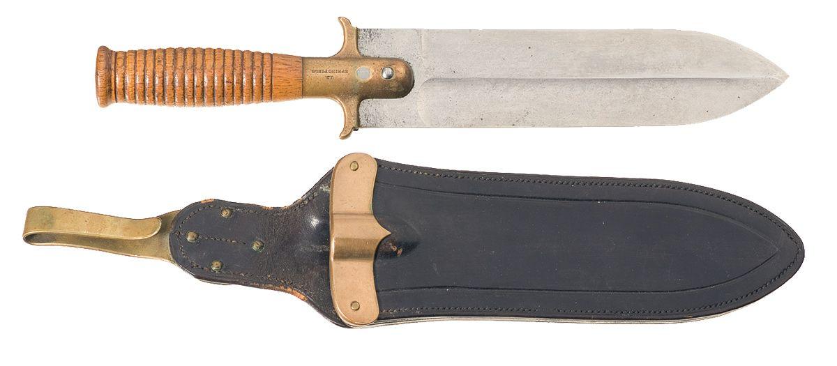 U.S. Springfield Model 1880 Hunting Knife with Type 3 Scabbard