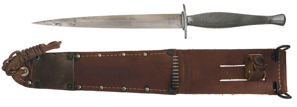 Scarce United States Marine Corps Raider Stiletto with Sheath