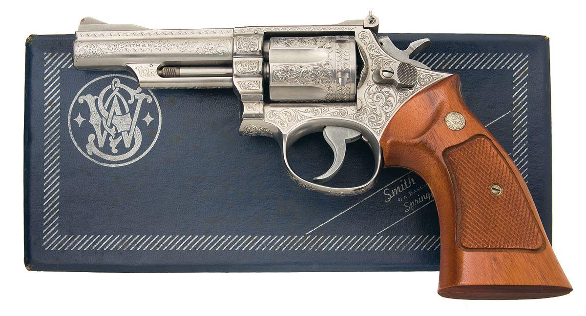 Custom Engraved Smith & Wesson Model 66 Double Action Revolver with Box