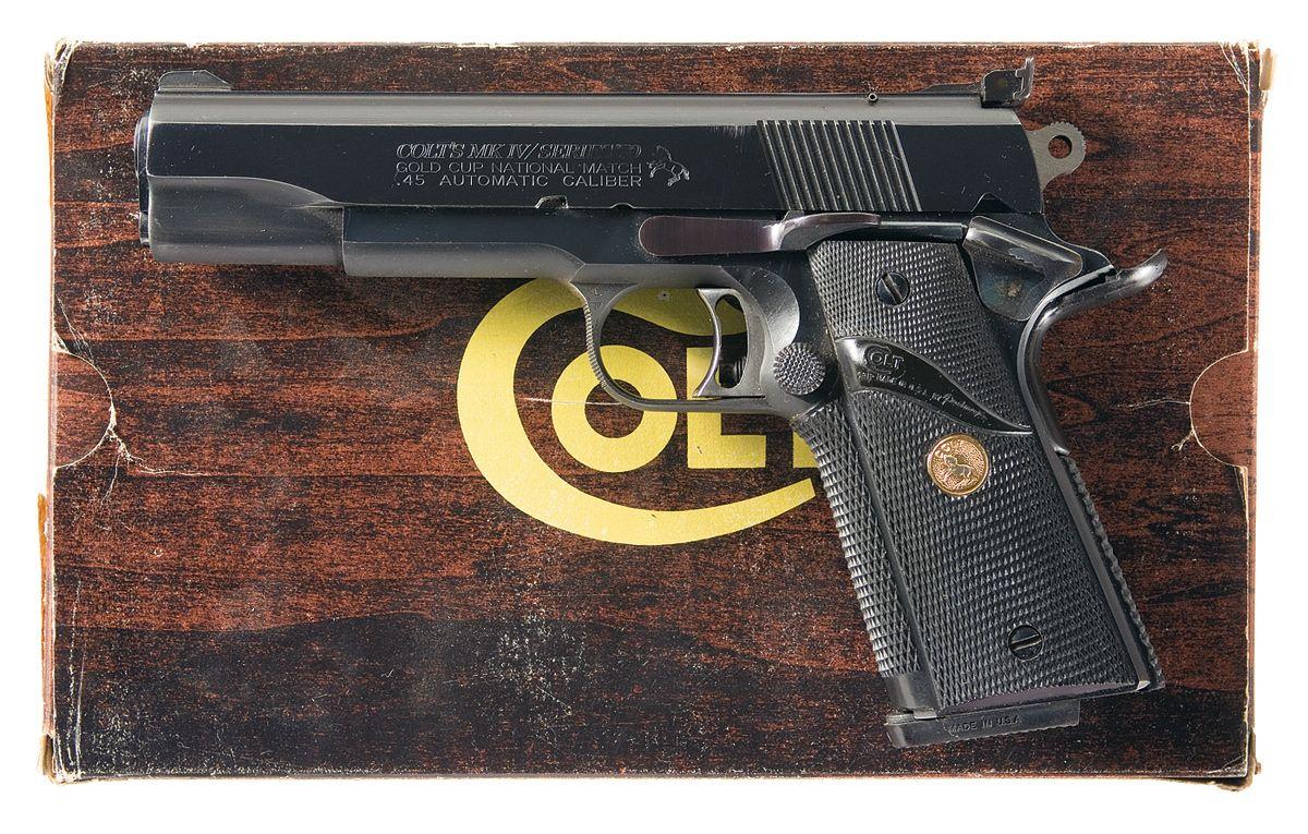 Colt Mark IV Series 70 Gold Cup National Match Semi-Automatic Pistol ...