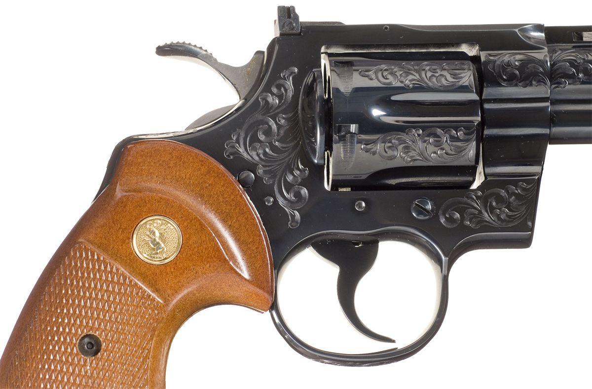 Cased Colt Python Revolver with Factory "B" Grade Engraving and Factory ...