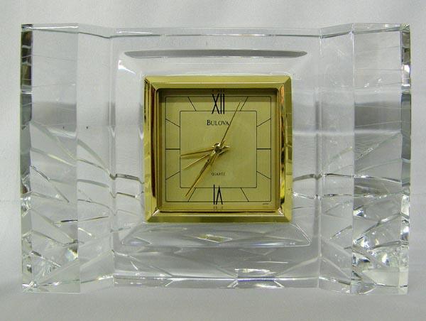 Bulova Lead Crystal Clock