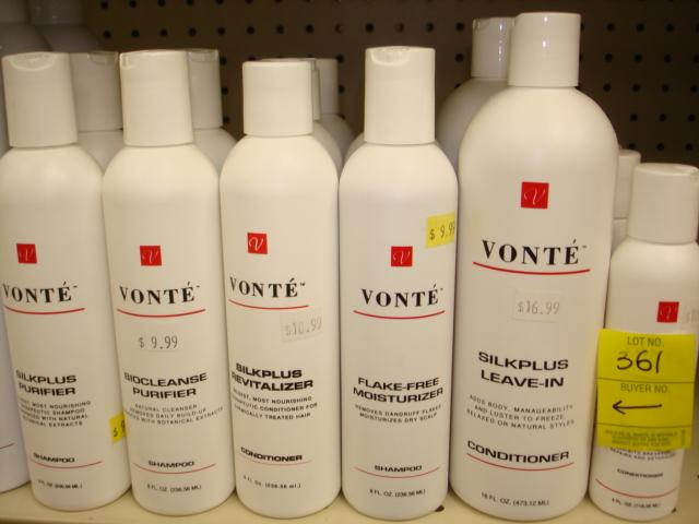 Vonte hair products, assorted-styling wax, glaze, s/c and spray