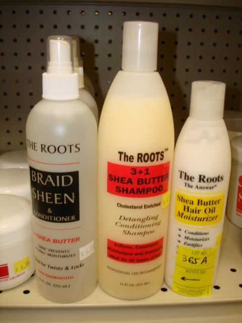 The Roots hair products, assorted, must grow shea butter, s/c
