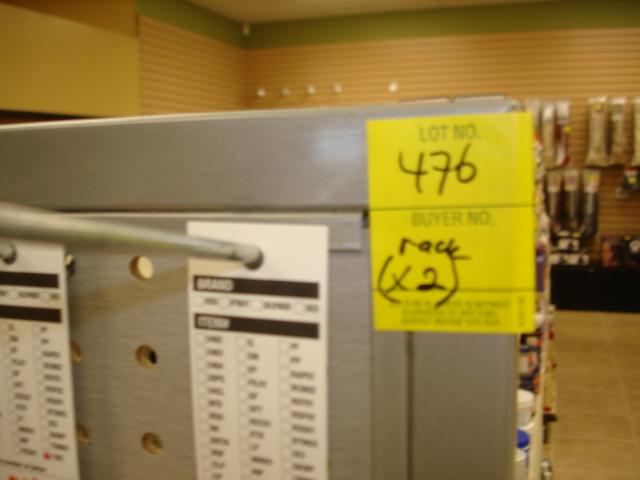 Metal Display Rack with bottom storage drawers