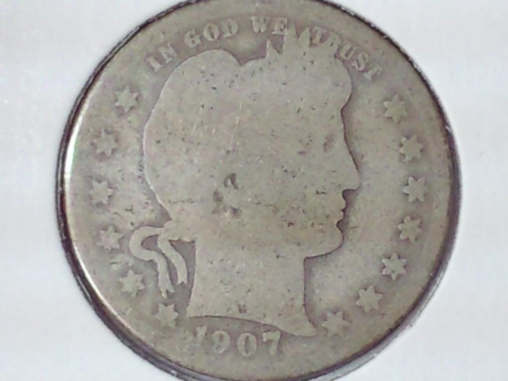 1907-O Barber Quarter