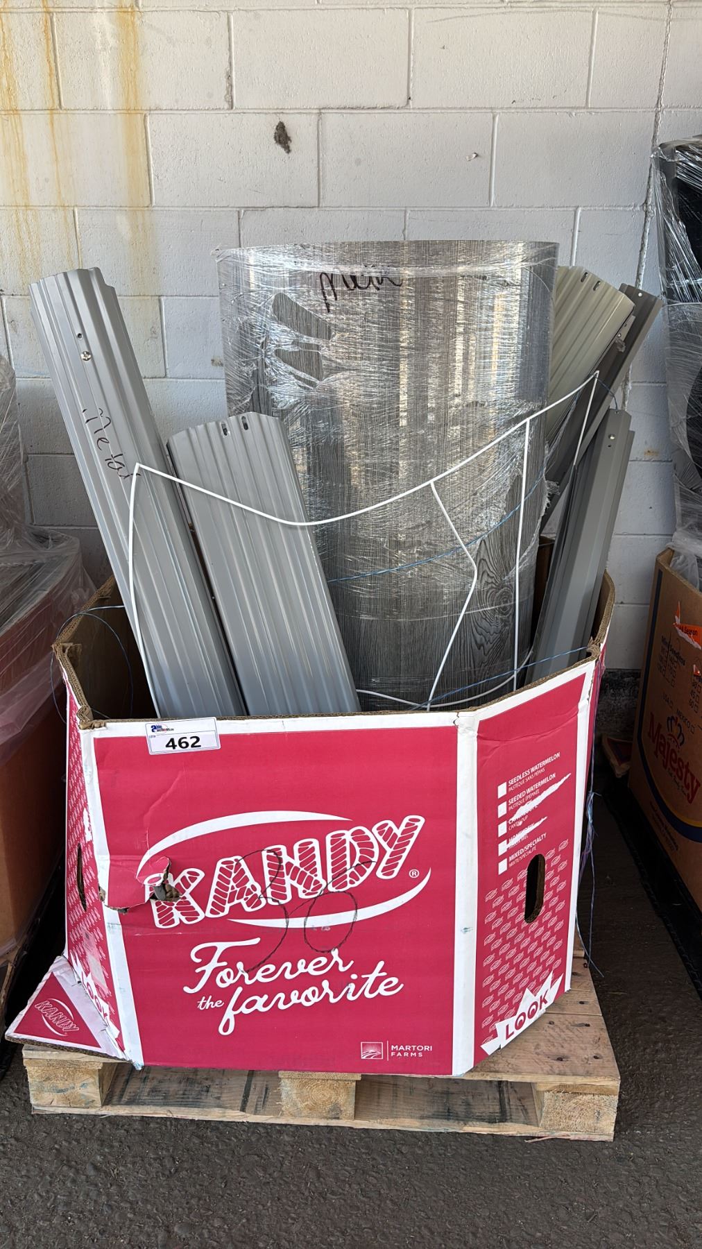 PALLET OF METAL WATER HEATER JACKETS, METAL GUTTERS, AND OTHER METAL ...