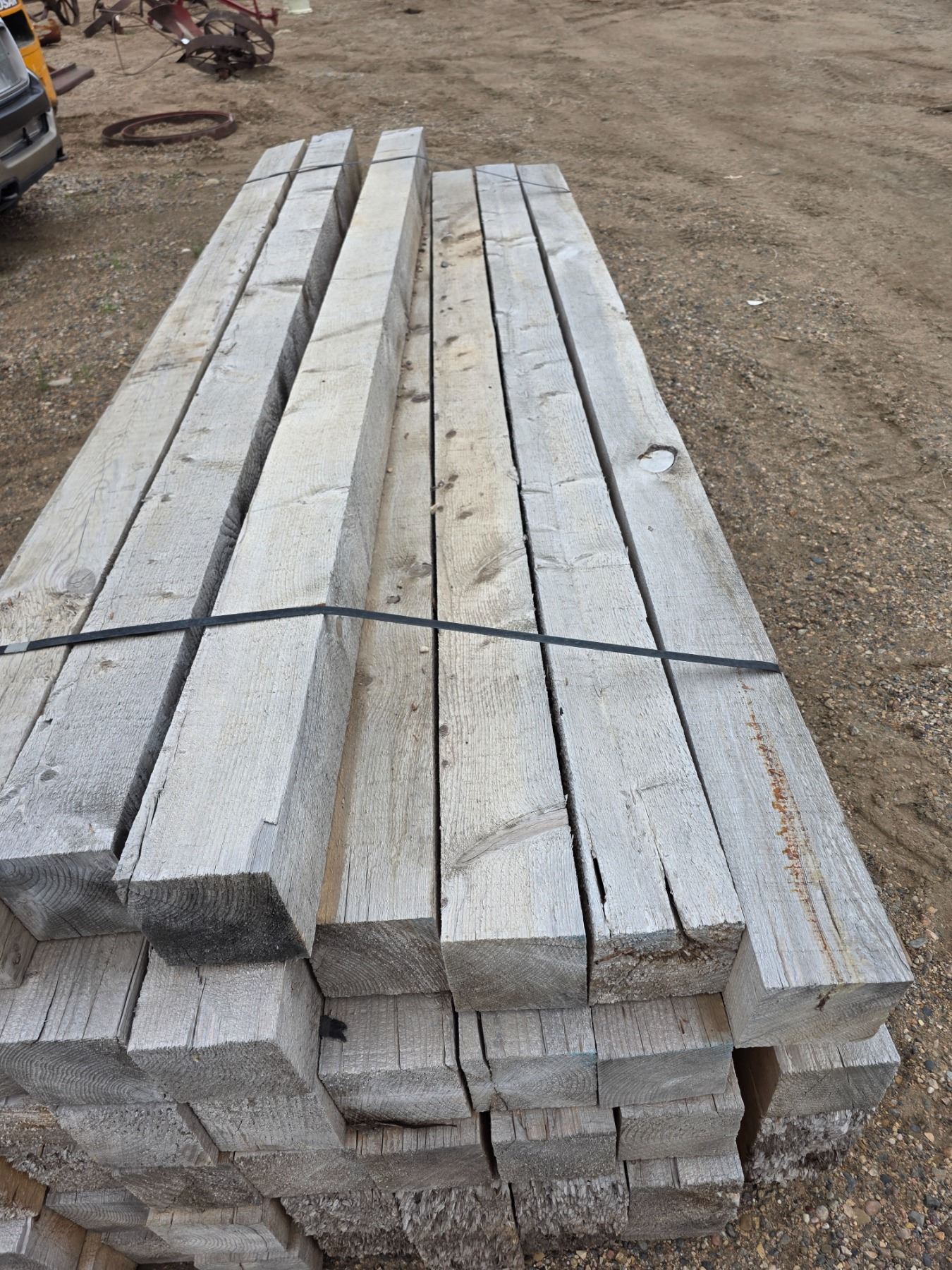Pallet of wood posts- 6" by 6" by 10' length-approx 43 pieces - Schmalz ...