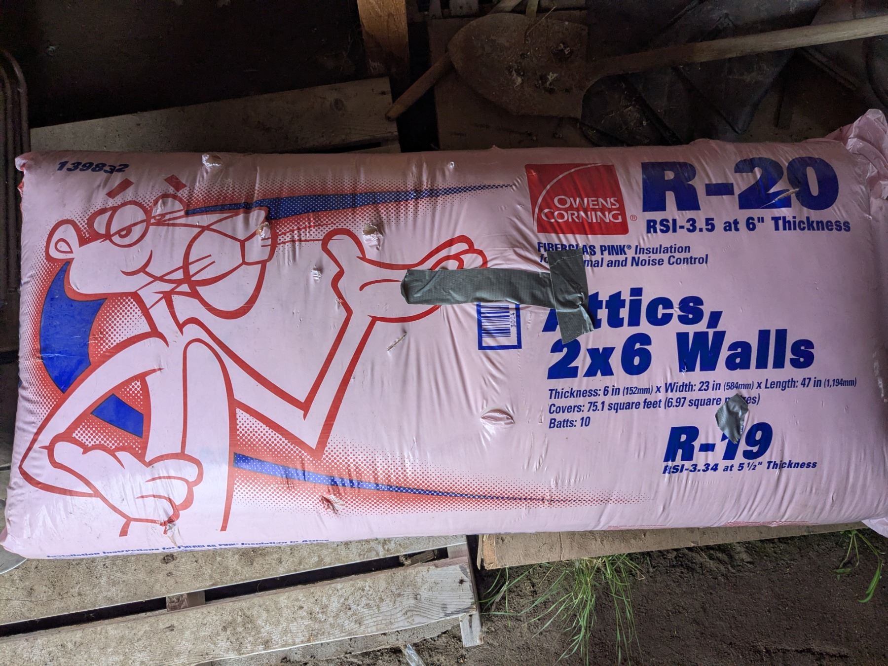 Full pack R-20 insulation, for 2x6 construction - Schmalz Auctions