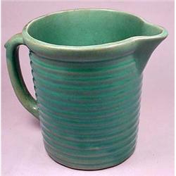 VINTAGE BAUER RINGWARE PITCHER - TEAL - Approx. 5.