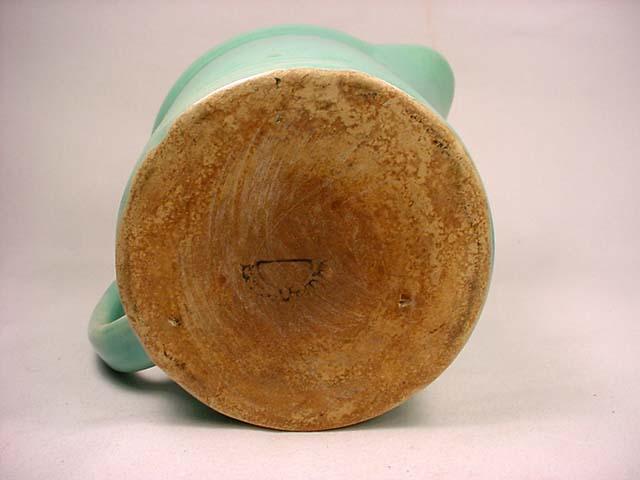 VINTAGE BAUER RINGWARE PITCHER - TEAL - Approx. 5.