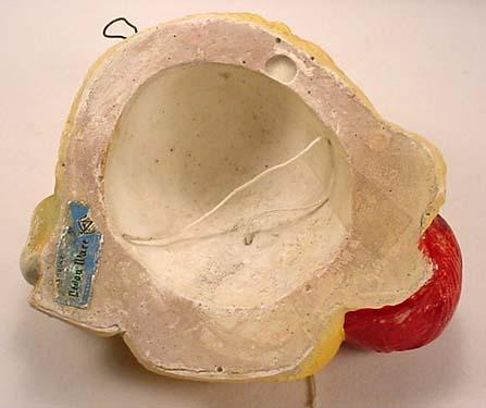 VINTAGE DEVON WARE CHALKWARE KITTEN STRING HOLDER