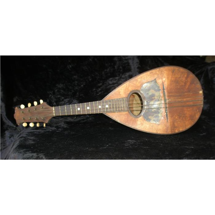Vintage Mandolin- Beautiful Inlaid Wood- Naples, Italy, c1930