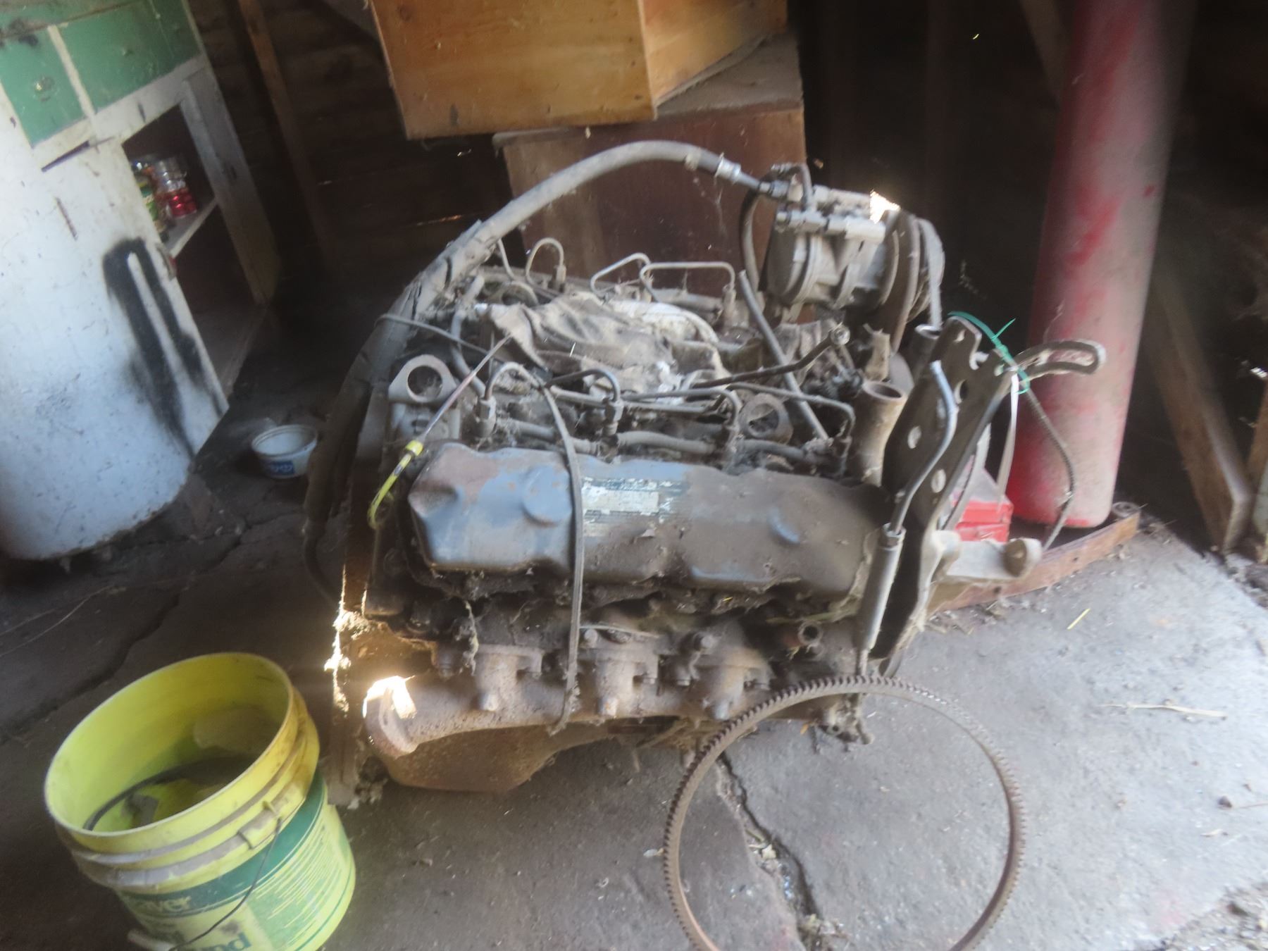 6.9 Diesel Engine, Was Running When Removed, Inside Storage