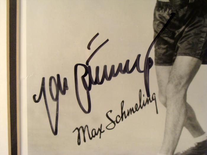 Max Schmeling, Signed Boxing Photo1939 Hitlers Champ